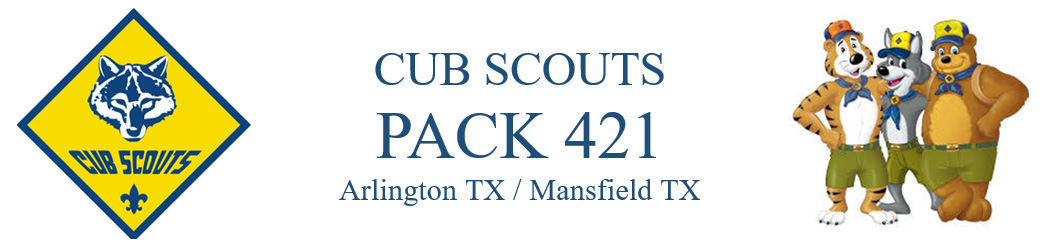 Pack 421 | Arlington Cub Scouts | Cub Scout Pack | Join ScoutingTroop ...